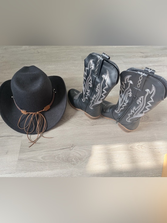 Shoes | Western Kids Boots And Cowboy Hat | Poshmark